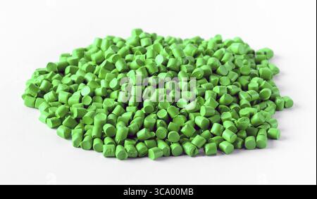 Pile of green plastic granules isolated on white Stock Photo - Alamy