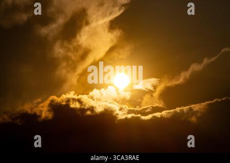 Panorama of daytime sky with clouds. sunset Sky background, daylight ...