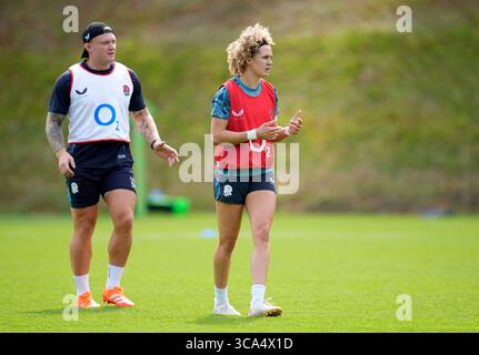 England's Ellie Kildunne (centre) during a training session at The ...