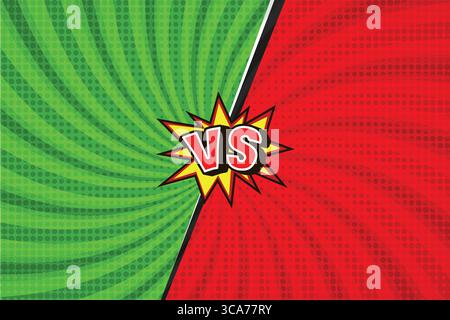 Retro Comic Book Spiral Background – Pop Art Halftone Burst with Green ...
