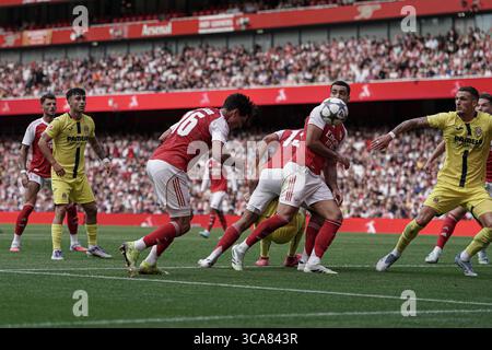 Christian Norgaard of Arsenalscores during the Pre-season friendly ...