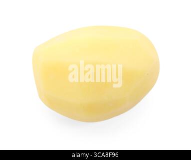One peeled raw potato isolated on white Stock Photo - Alamy