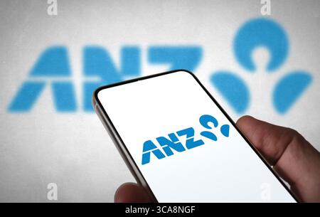 Australia and New Zealand Banking Group (ANZ) signage in Sydney ...