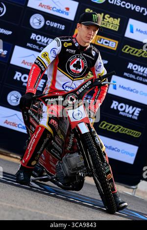 Dan Bewley during the Belle Vue Aces Press day at the National Speedway ...