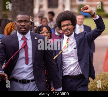 State Rep. Justin J. Pearson, D-Memphis, poses for a picture with ...