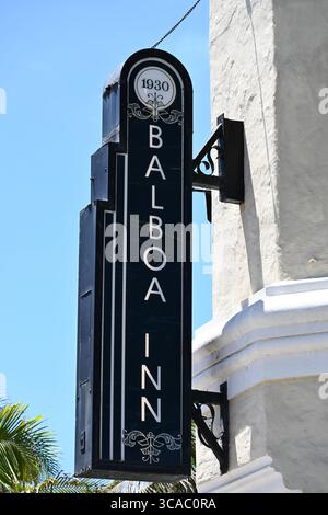 NEWPORT BEACH, CALIFORNIA - 01 AUG 2025: Closeup of the Balboa Pavilion ...