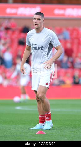 Nikola Milenkovic of Nottingham Forest seen during the Premier league ...