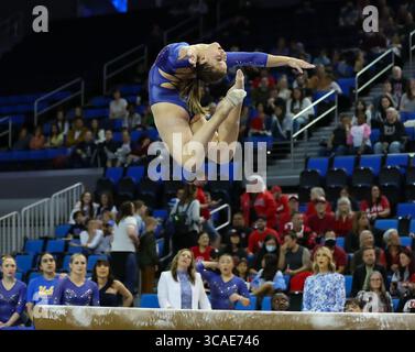 Utah gymnast Ana Padurariu performs a routine on the beam during an ...