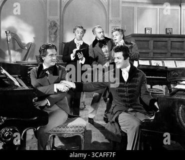 Stephen Bekassy, Cornel Wilde, on-set of the Film, "A Song To Remember ...