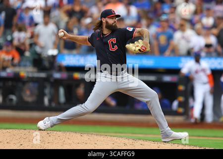 Cleveland Guardians pitcher Hunter Gaddis delivers during the eighth ...