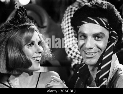 Marya Small, Mark Lonow, on-set of the Film, "Thank God It's Friday ...