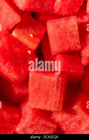 Fresh striped organic watermelon with water drops copyspace close up ...