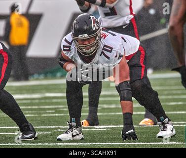 Atlanta Falcons offensive tackle Jake Matthews (70) works during the ...