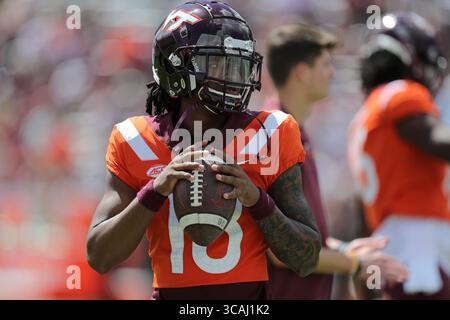 Virginia Tech quarterback William Watson III (5) runs the ball against ...