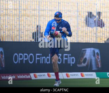 New Zealand captain Tom Latham during the press conference during a ...
