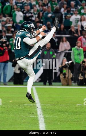 Philadelphia Eagles punter Braden Mann in action during an NFL football ...