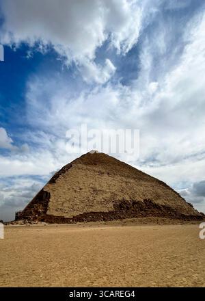 The unique Bent Pyramid of Dahshur, Egypt, built by the Pharaoh Sneferu ...