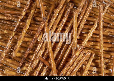 full frame closeup of some salt sticks and pretzel Stock Photo - Alamy