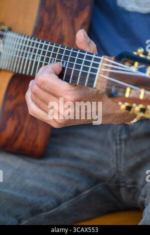 Live acoustic Manouche jazz performance at a rustic garden venue with ...