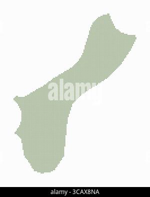 Guam map. Geometric style country outline. Original violet vector ...