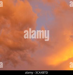 A mid summer sky over Lac Leman, Switzerland. Multi layered clouds ...