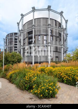 Gasholders, a development of residential apartments built within the ...