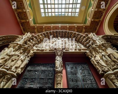 The Portico de la Gloria is a famous Romanesque architectural feature ...
