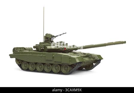 T-90 Main Battle Tank, isolated on white background. Model Stock Photo ...