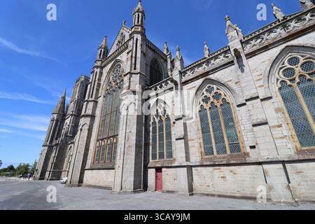 Notre Dame des Champs Church, neo-Gothic church, town of Avranches ...
