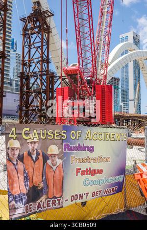 Miami Florida,Biscayne Boulevard,I-395 Signature Bridge The Fountain ...