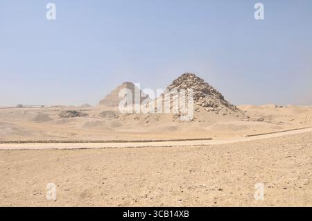 Pyramid of Pharaoh Userkaf and Djoser in the Saqqara necropolis, Egypt ...