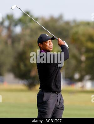 December 15, 2023: Tiger Woods teeing off during the Pro-Am at the PNC ...