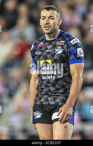 Jake Connor of Leeds Rhinos during pre-game warm up during the Betfred Super League round 19 ...