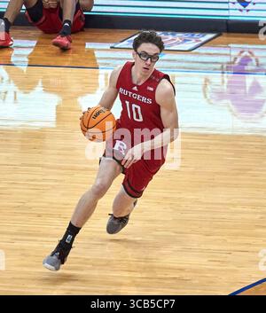 Rutgers Scarlet Knights guard Gavin Griffiths (10) during the Garden ...