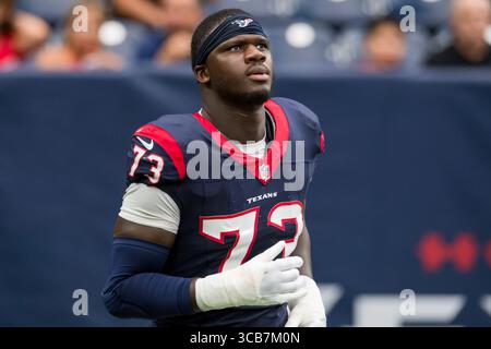 Houston Texans defensive end Ali Gaye arrives for the NFL football team ...