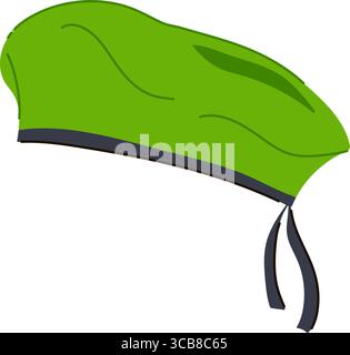 wool beret hat military cartoon vector illustration Stock Vector Image ...