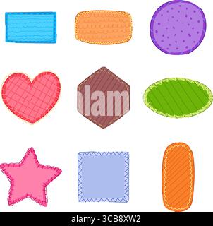 repair fabric patches cartoon vector illustration Stock Vector Image ...