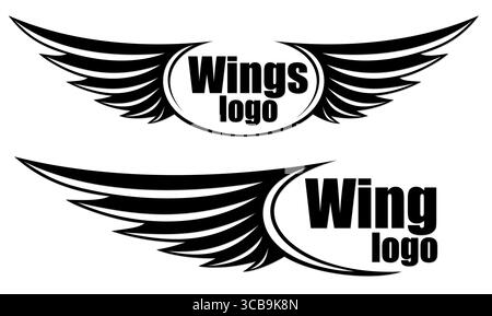 A round symbol with wings of a bird Stock Vector Image & Art - Alamy