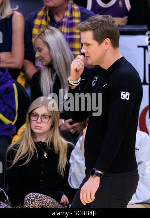 Utah Jazz head coach Will Hardy reacts during the first half of an NBA ...
