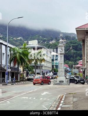 Victoria, Seychelles. The smallest capital city in the world Stock ...