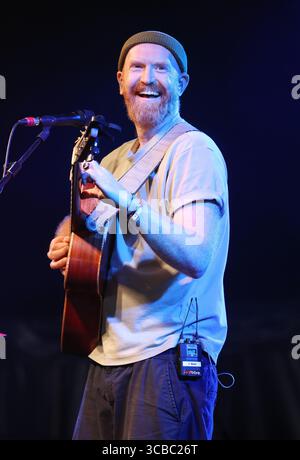 English singer-songwriter and musician Newton Faulkner performing at ...