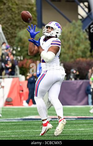 Buffalo Bills fullback Reggie Gilliam (41) arrives at the stadium before an NFL football game ...
