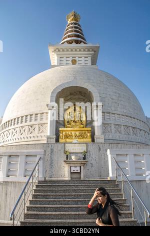 A Shanti stupa at Indraprastha park in Delhi Stock Photo - Alamy