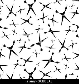 Vector Barbershop seamless pattern Illustration Professional ...