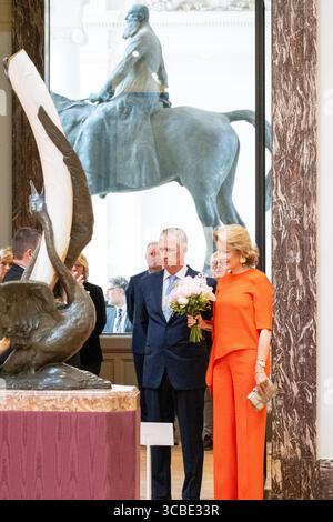 King Philippe of Belgium and Queen Mathilde of Belgium appear from the ...