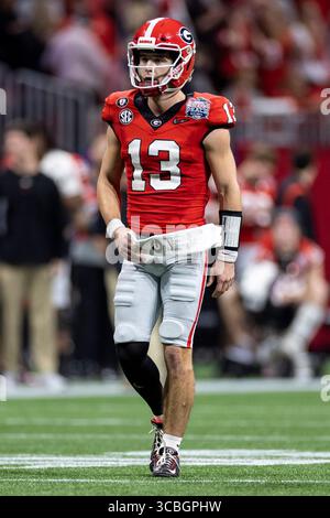 Georgia quarterback Stetson Bennett (13) during the second half of an ...