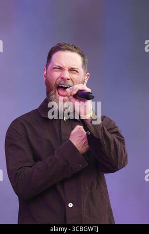 Copenhagen, Denmark. August 8, 2025. Silas Bjerregaard, lead singer of ...