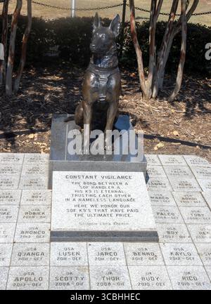 Dogs of War K9 Memorial statue honoring military working dogs in ...