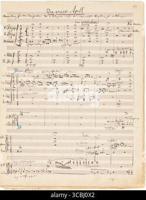 Manuscript of Mahler's Symphony 2 Stock Photo - Alamy