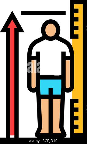 Growth Spurts Adolescence Puberty Color Icon Vector Illustration Stock
